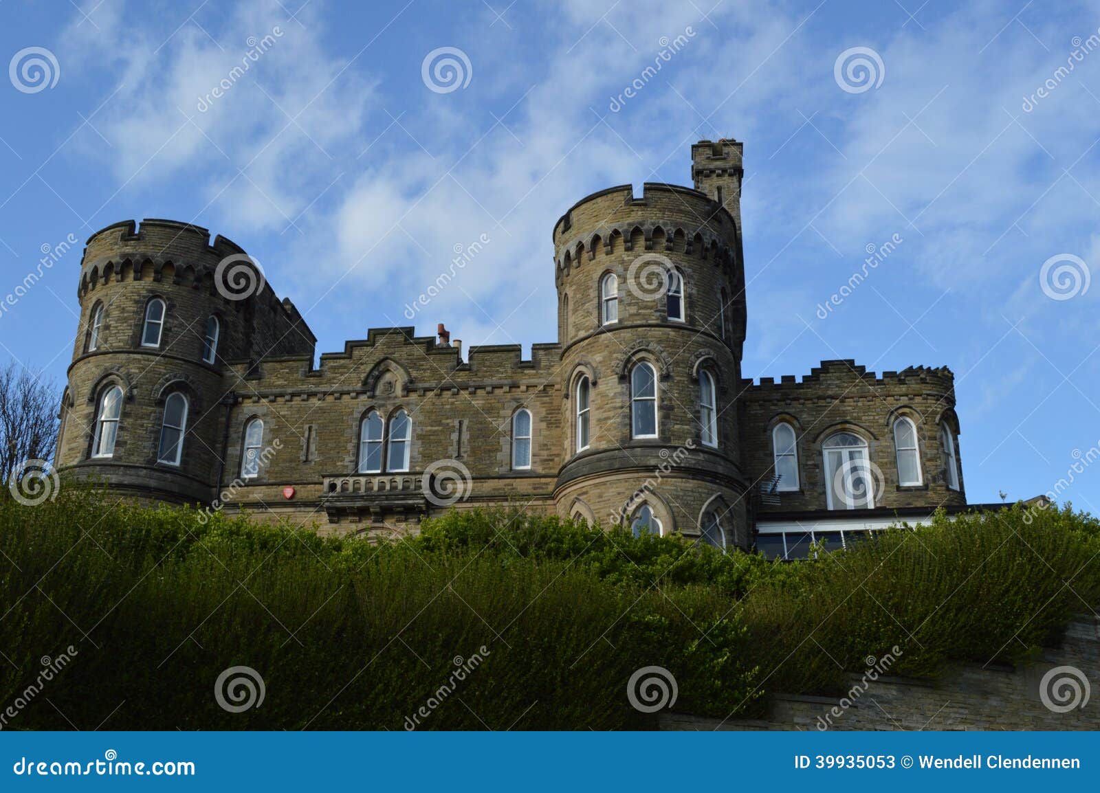 Castle Shaped Building In Scarborough, England Stock Image ...