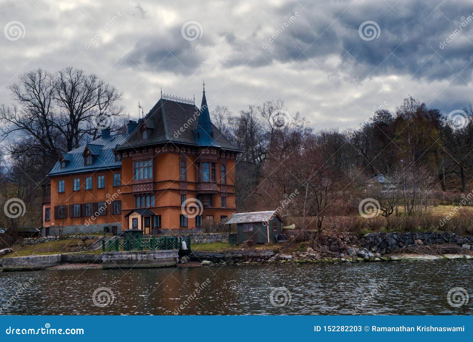 Castle shaped home stock image. Image of sweden, place - 152282203