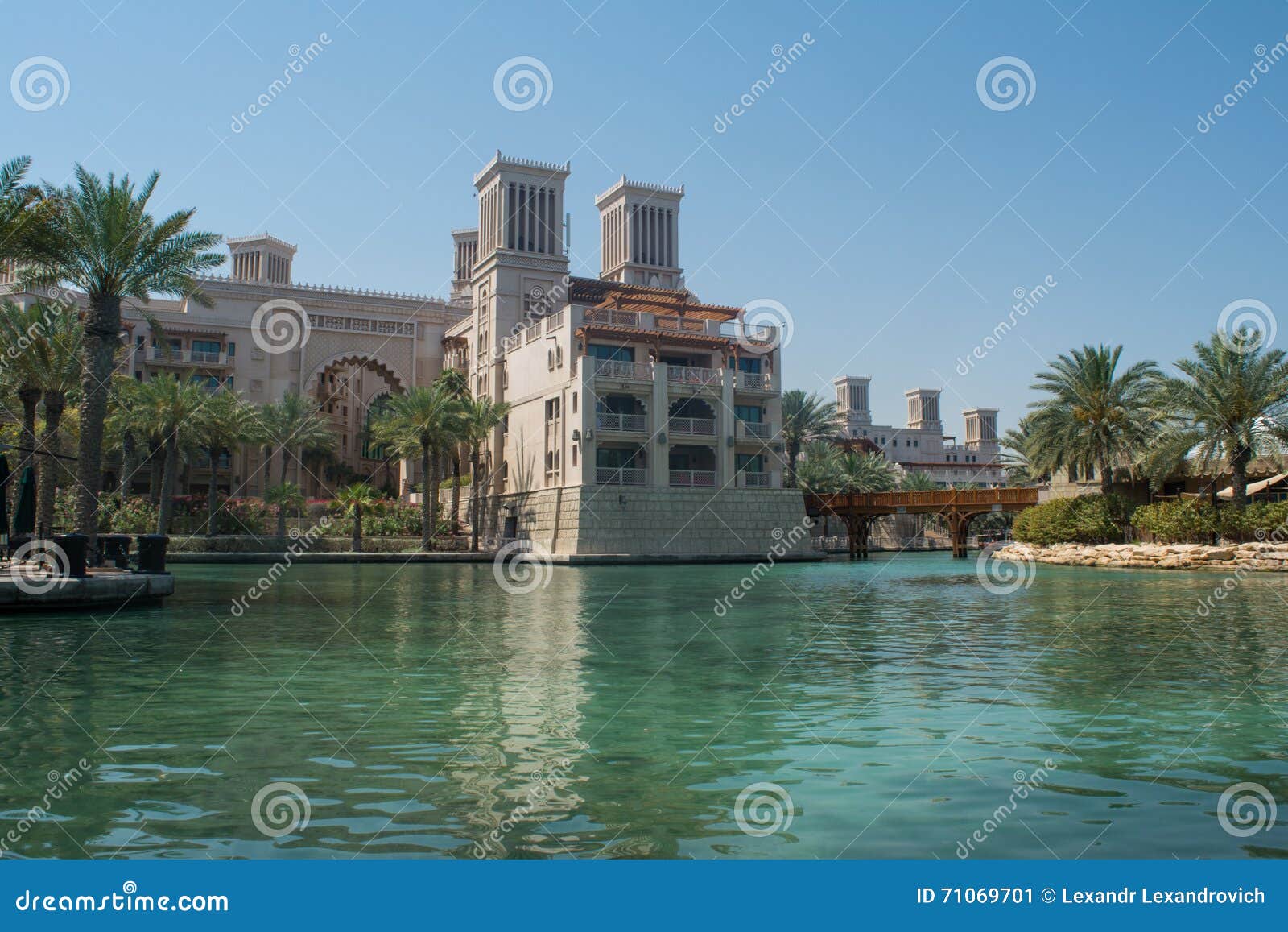 Castle Shaped Resort Building on the River Bank Stock Image - Image of ...