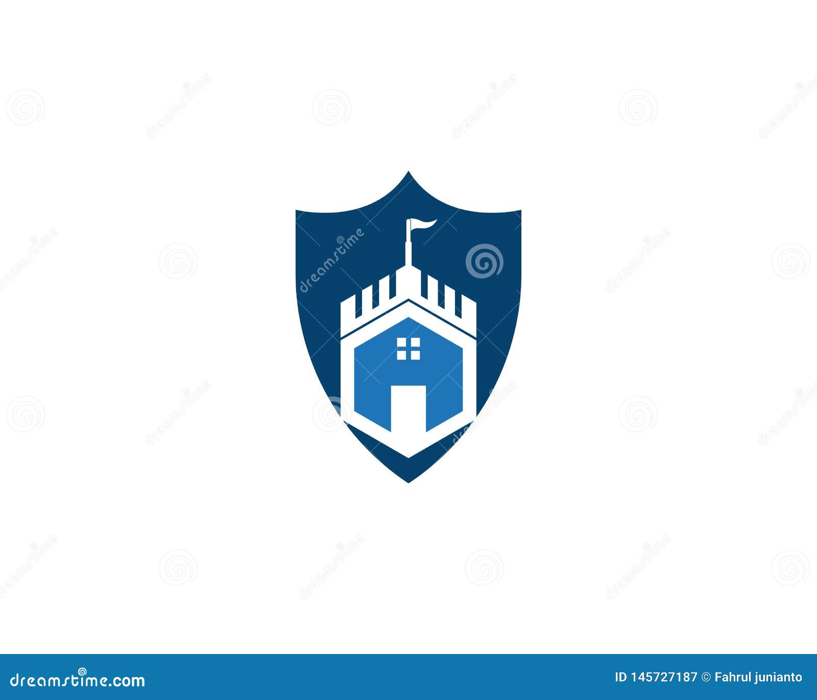 Castle Shield Icon Vector Illustration Stock Vector - Illustration of ...