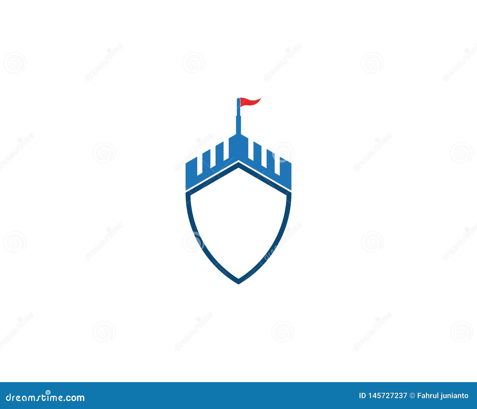 Castle Shield Icon Vector Illustration Stock Vector - Illustration of ...