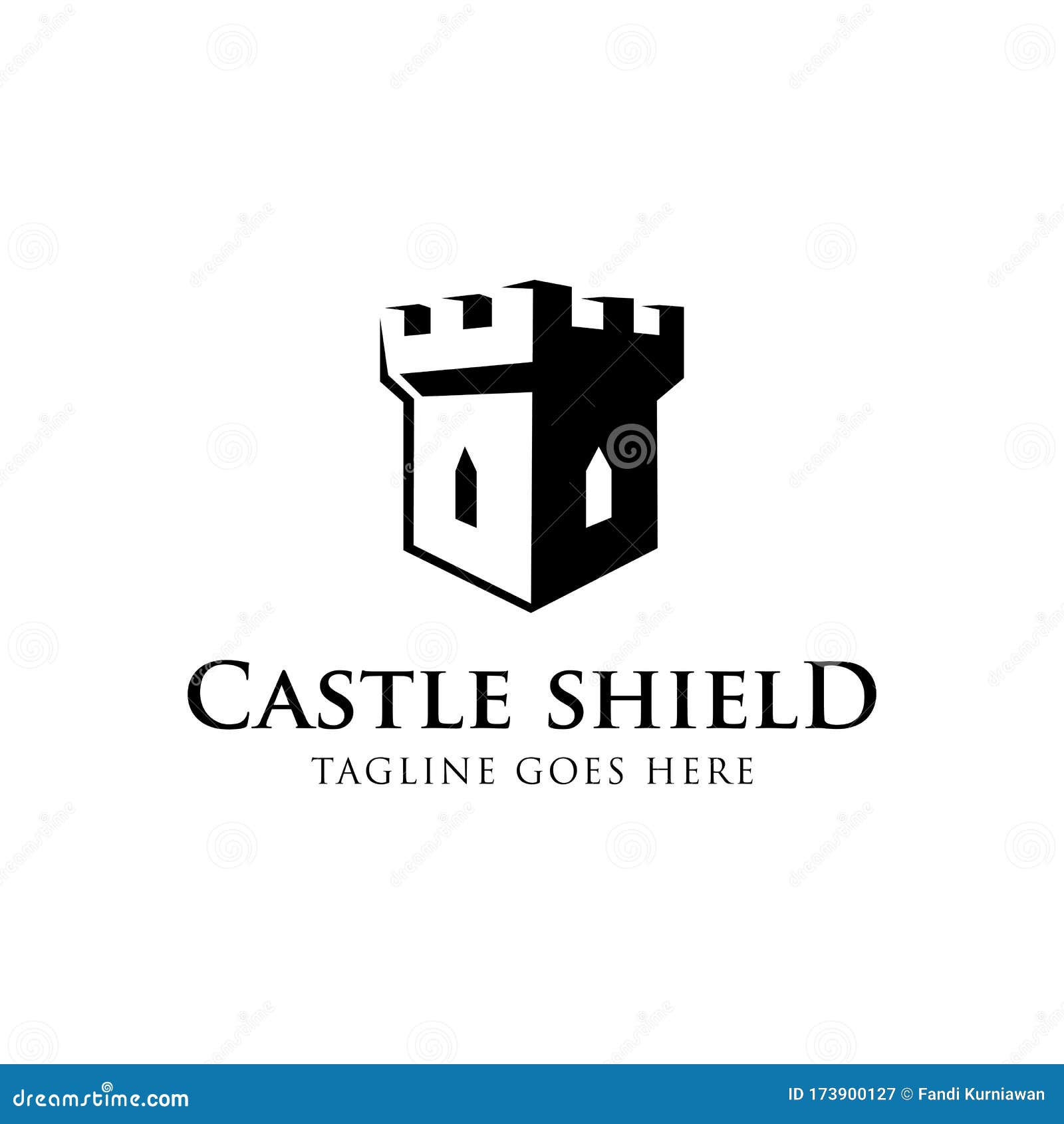 Castle Shield Logo Concept. Creative Minimal Design Template. Symbol ...