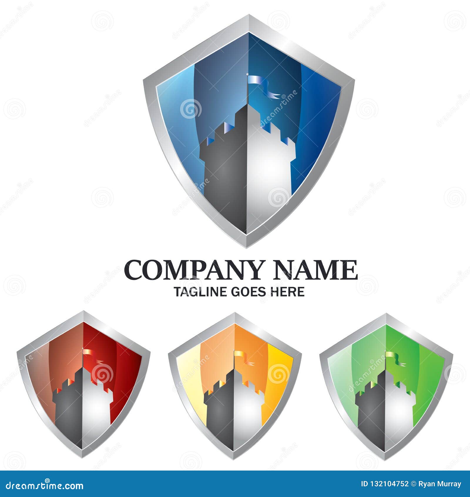 Castle Shield Logo Concept for Security, Strength, Power, and ...