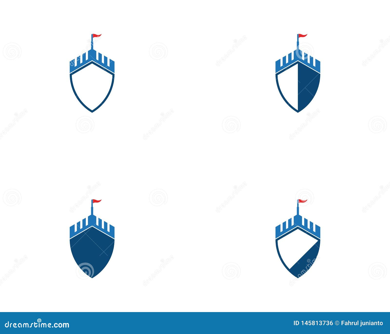 Castle shield logo vector stock vector. Illustration of concept - 145813736