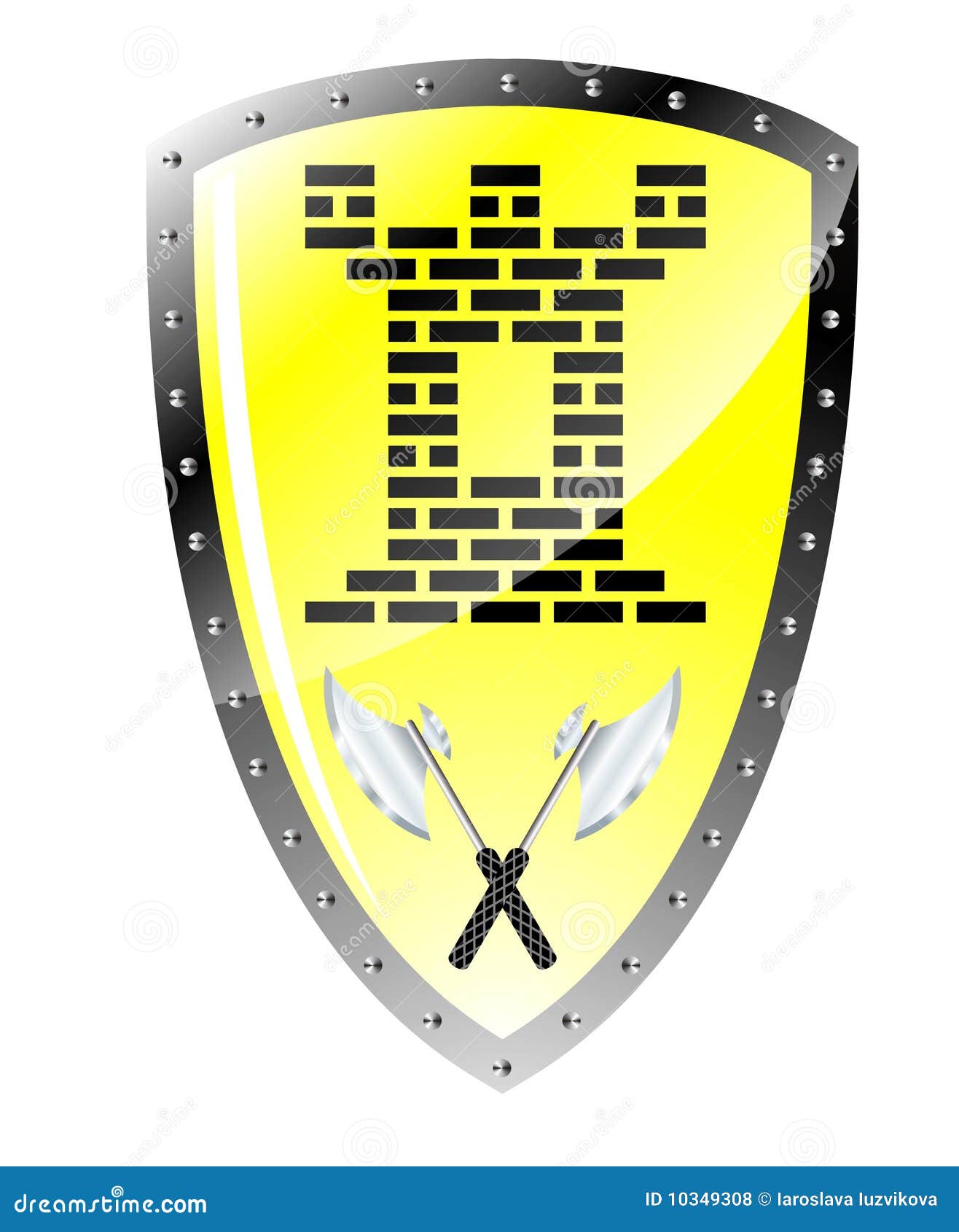Castle shield vector stock vector. Illustration of banner - 10349308