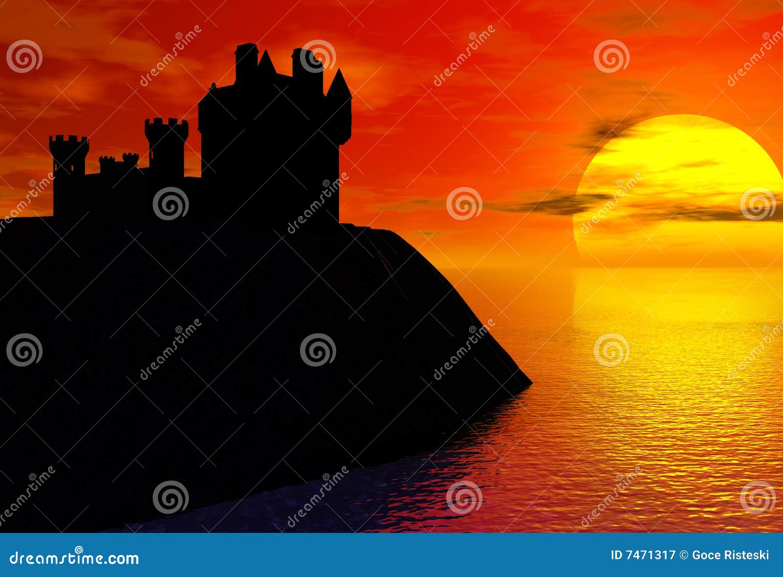 Castle Silhouette Royalty-Free Stock Photo | CartoonDealer.com #7471317
