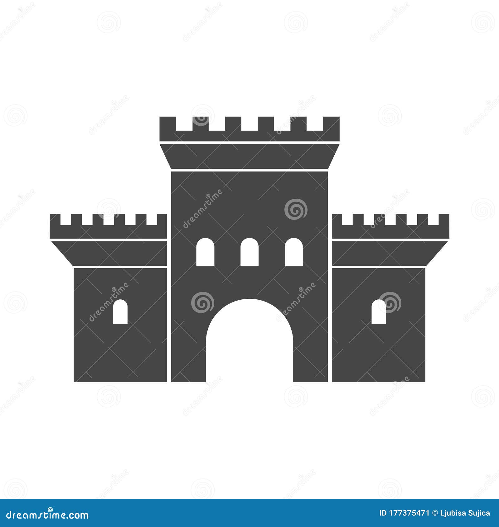 Castle Silhouette - Illustration, Castle Icon Stock Vector ...