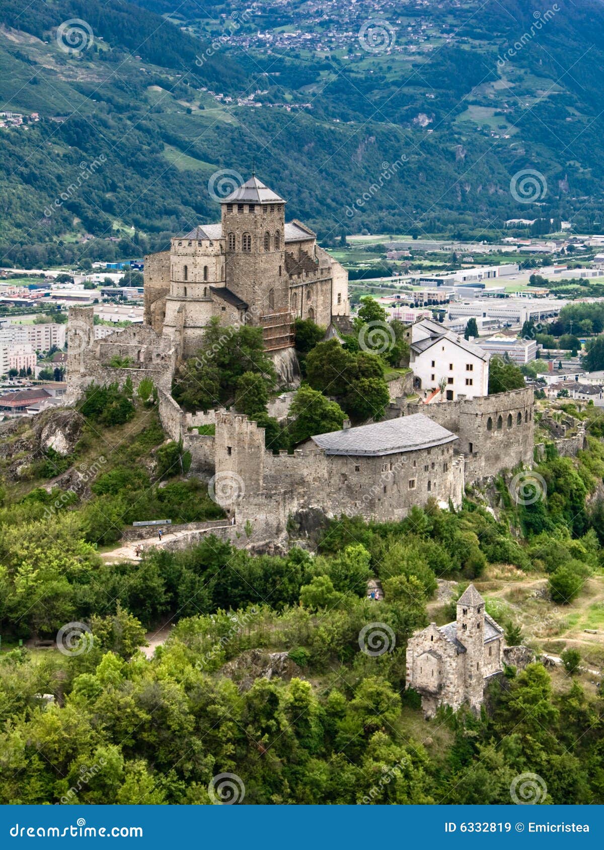 Castle in Sion (Switzerland) Stock Image - Image of religion, built ...