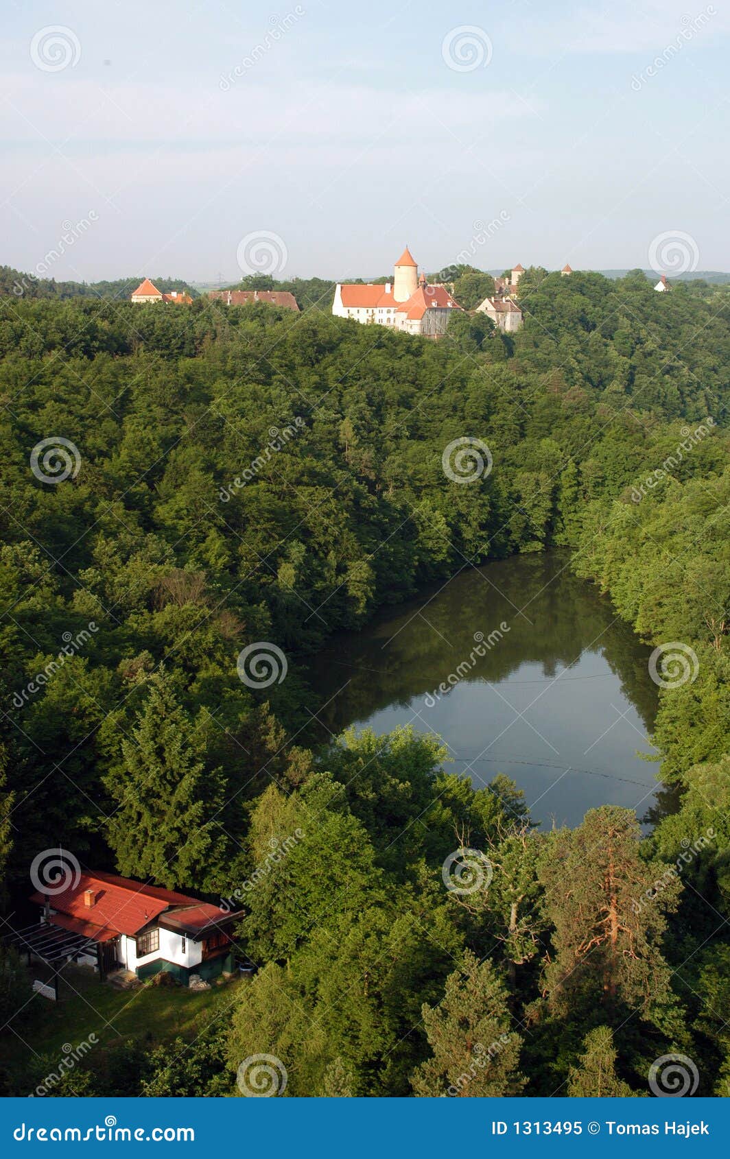 Castle from sky stock image. Image of hidden, wood, roofs - 1313495