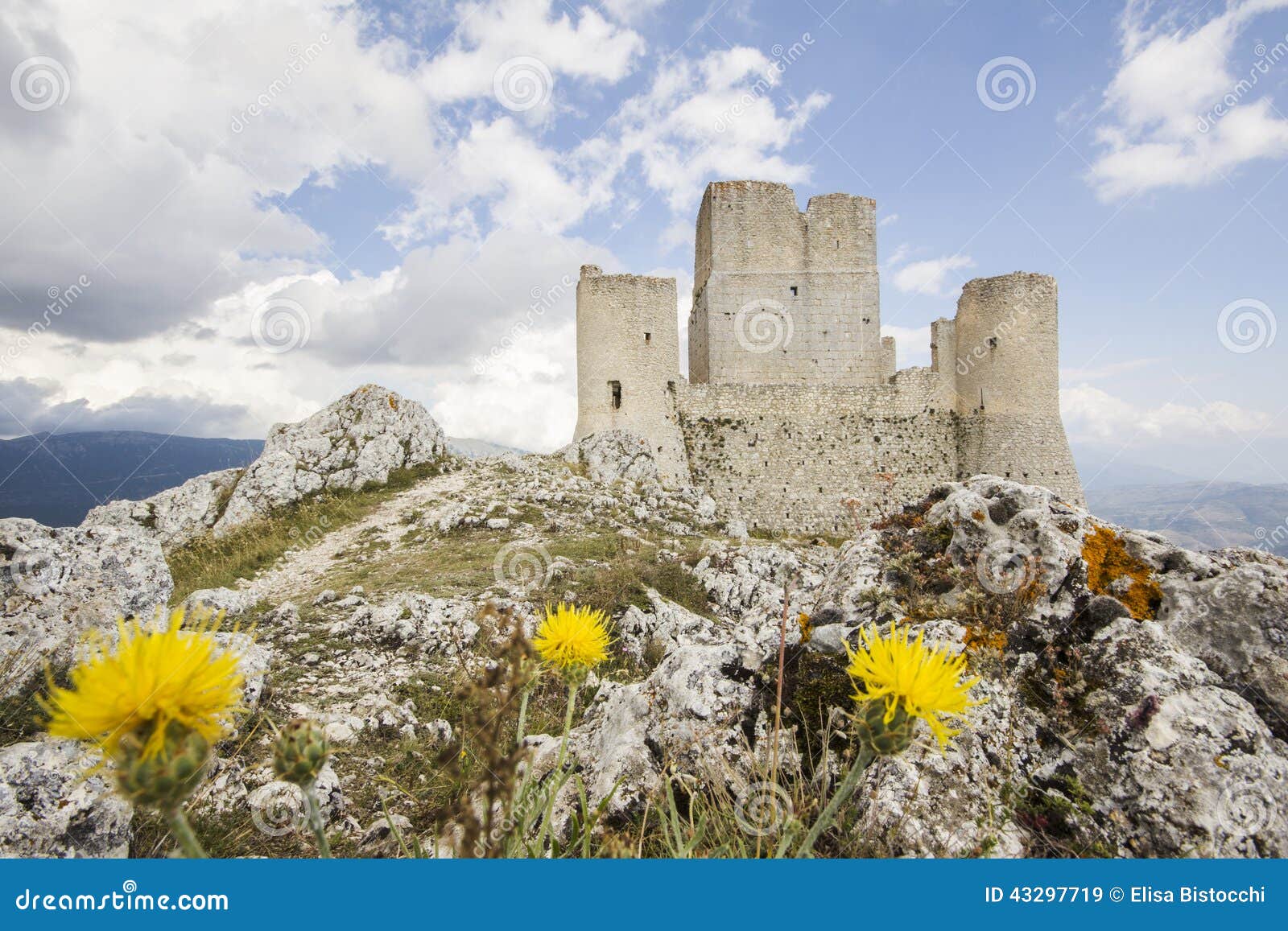 A Castle in the Sky - Rocca Calascio - Aquila Stock Image - Image of ...