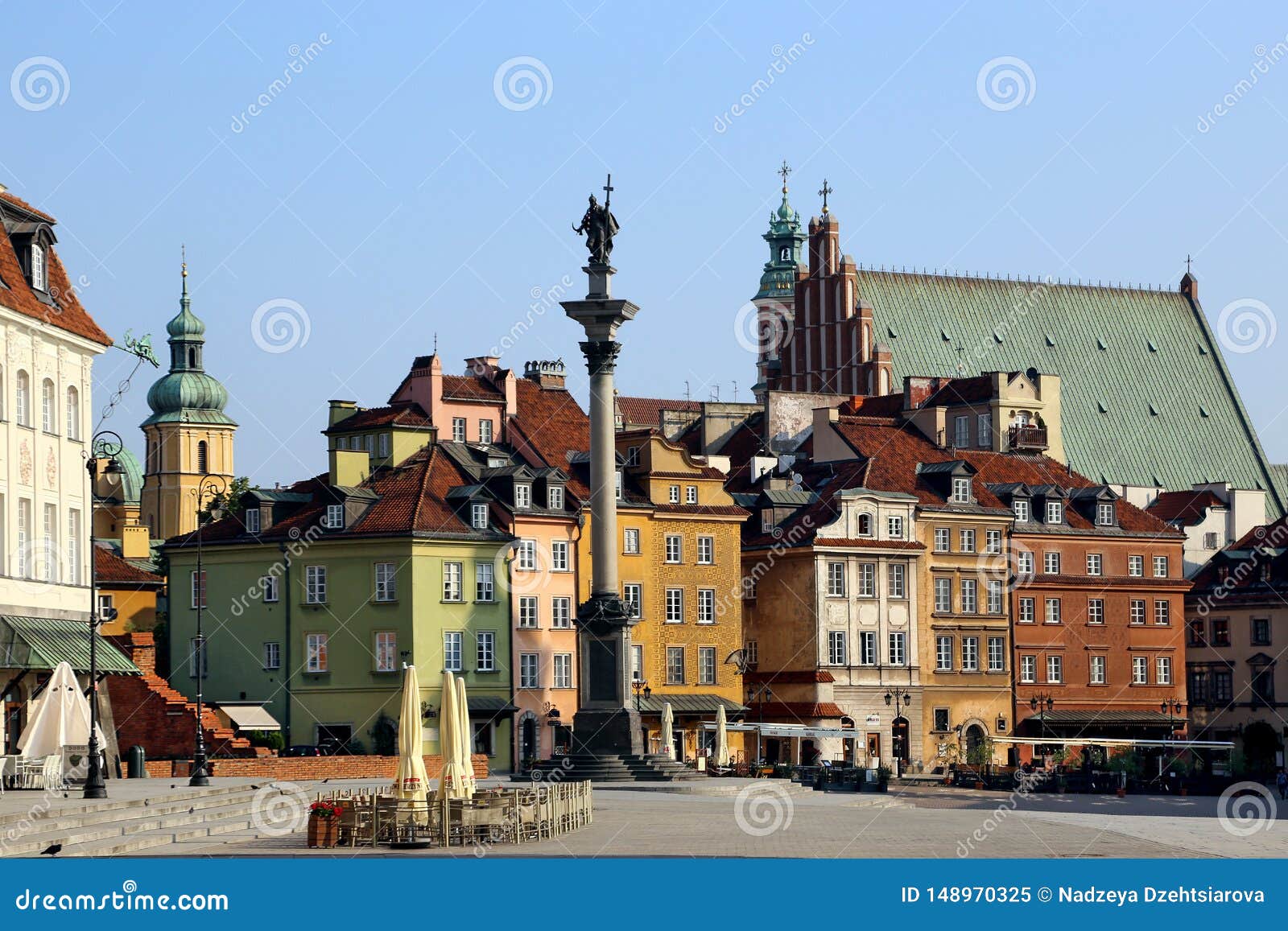 Castle Square in the Old Town Stock Image - Image of street ...