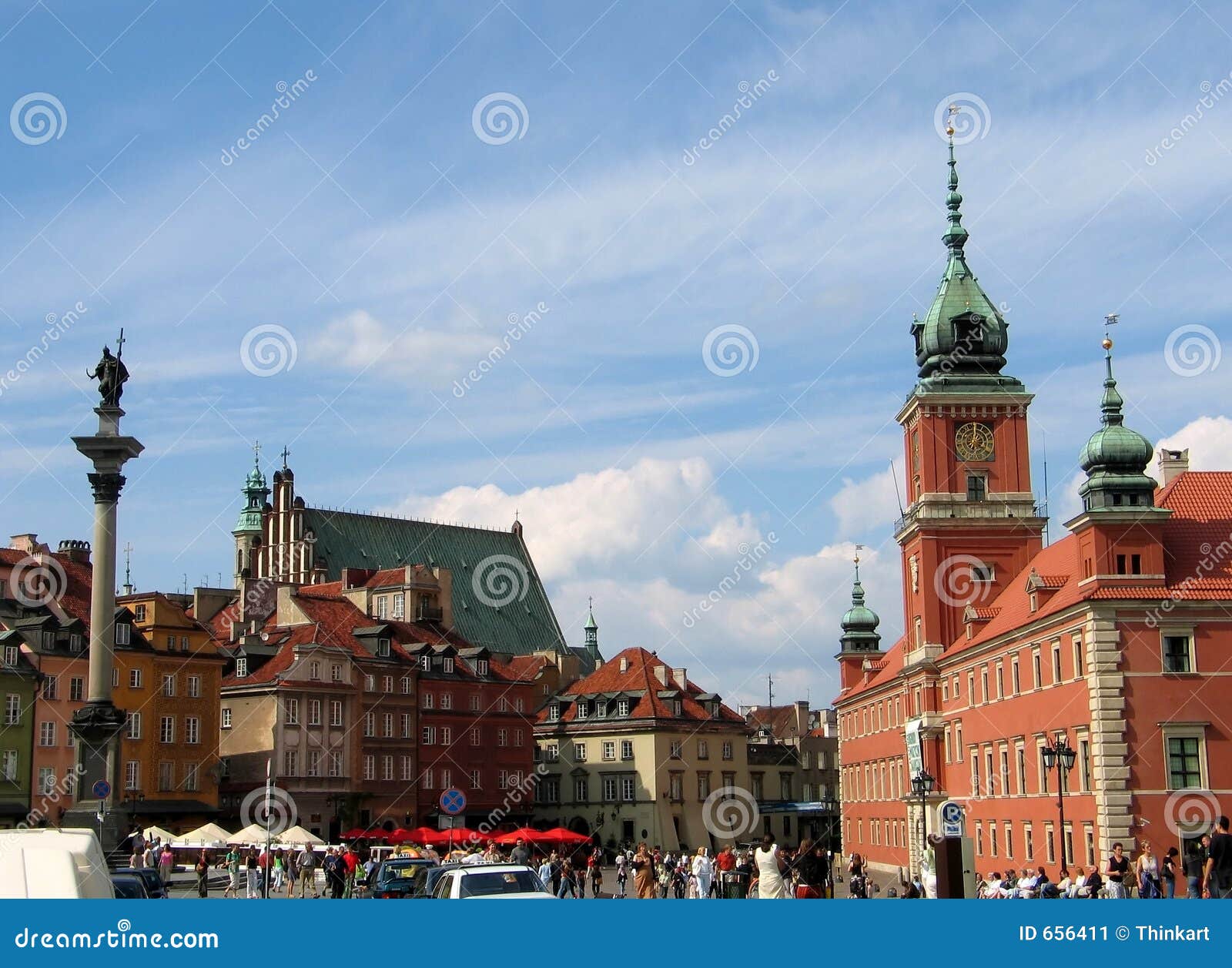 Castle square in Warsaw stock image. Image of rebuild, capital - 656411