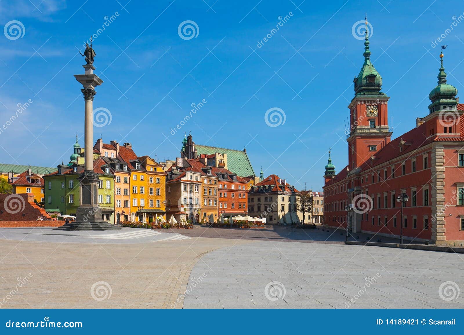 Castle Square in Warsaw, Poland Stock Image - Image of landscape ...