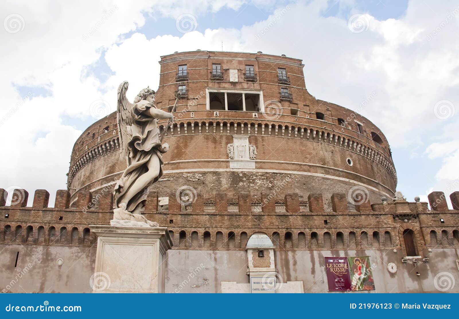 Castle of St. Angelo in Rome, Italy Stock Image - Image of european ...