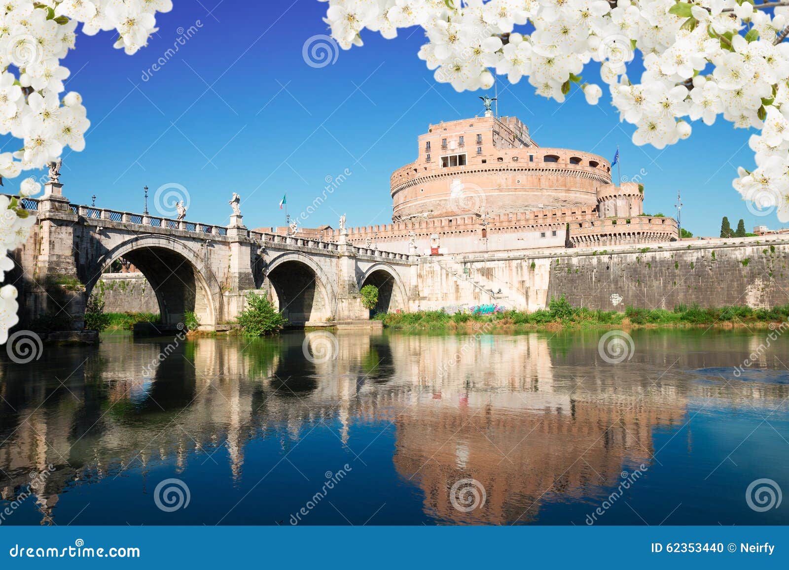 Castle St. Angelo, Rome, Italy Stock Photo - Image of castle, landscape ...