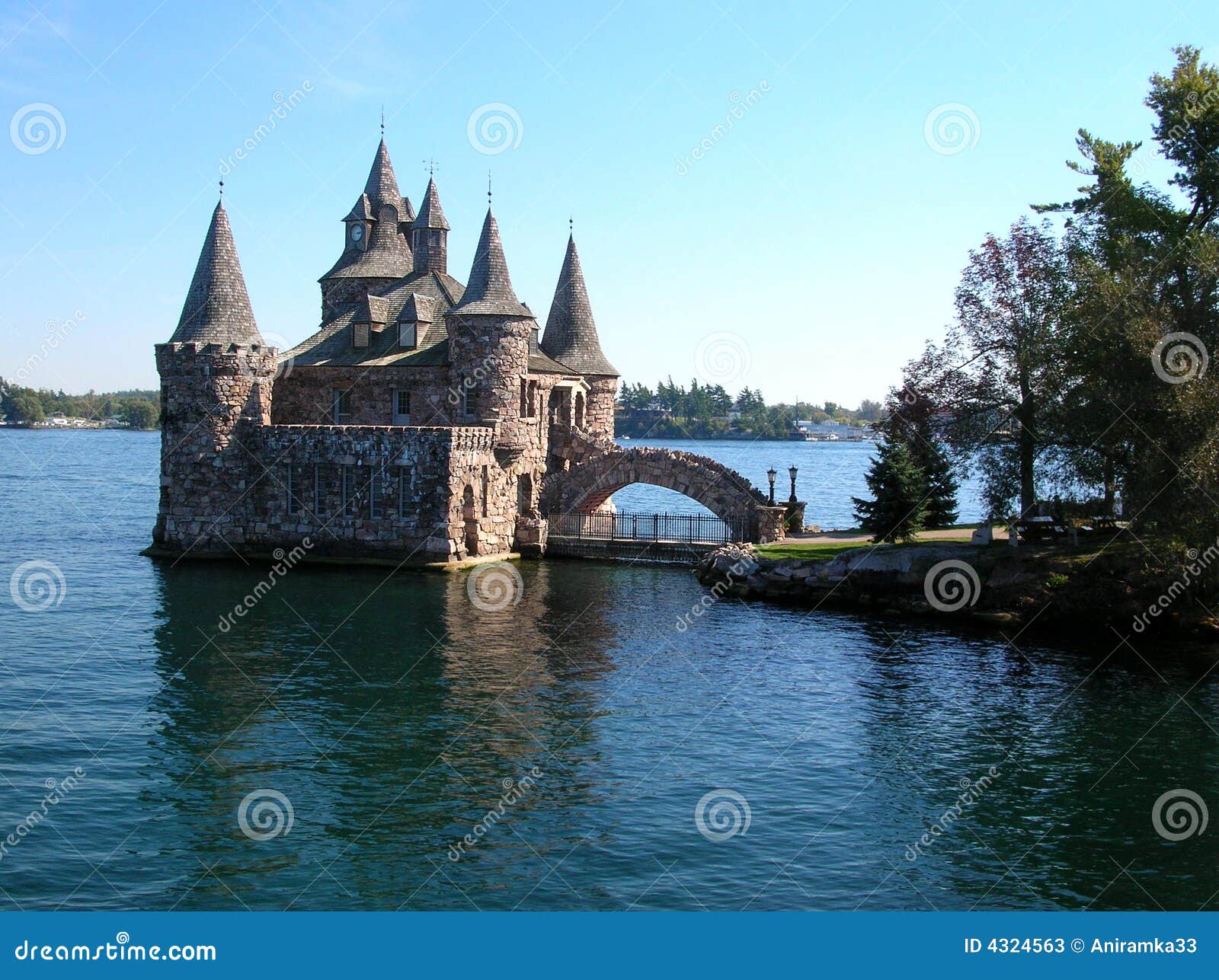 Castle on St. Lawrence River, Canada Stock Image - Image of ...