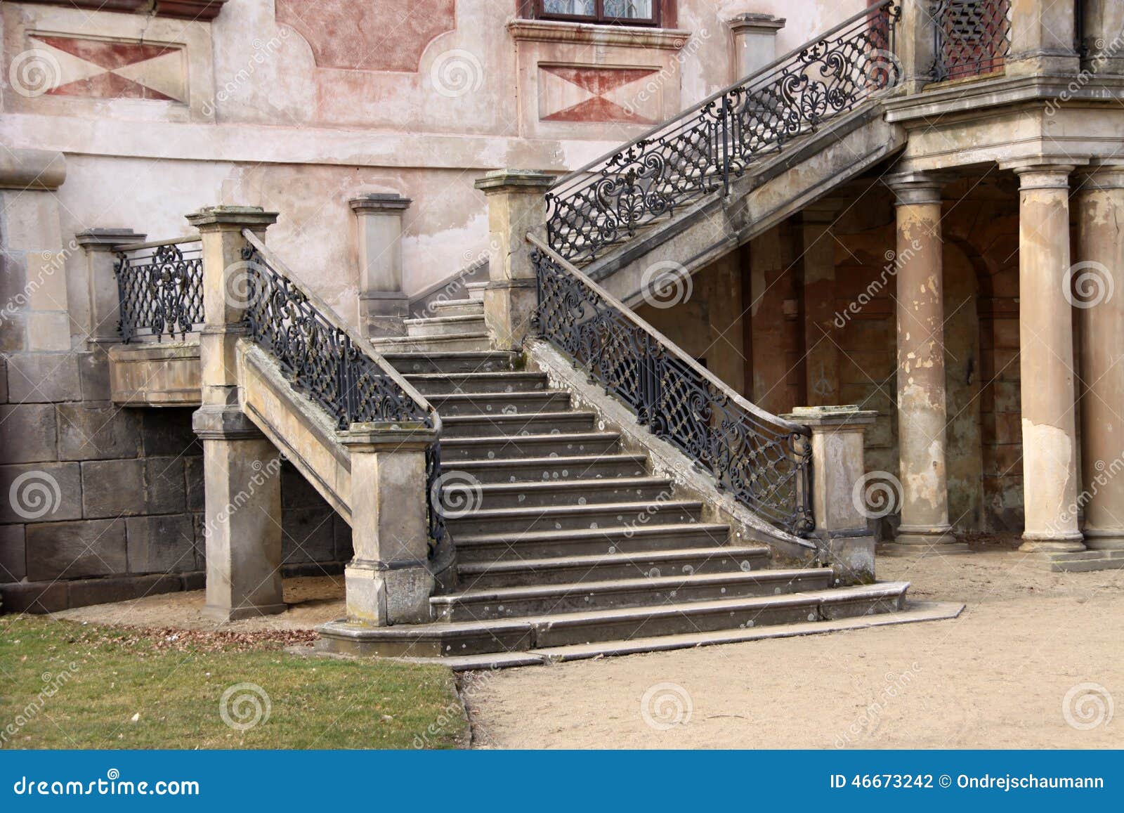 Outdoor Castle Staircase