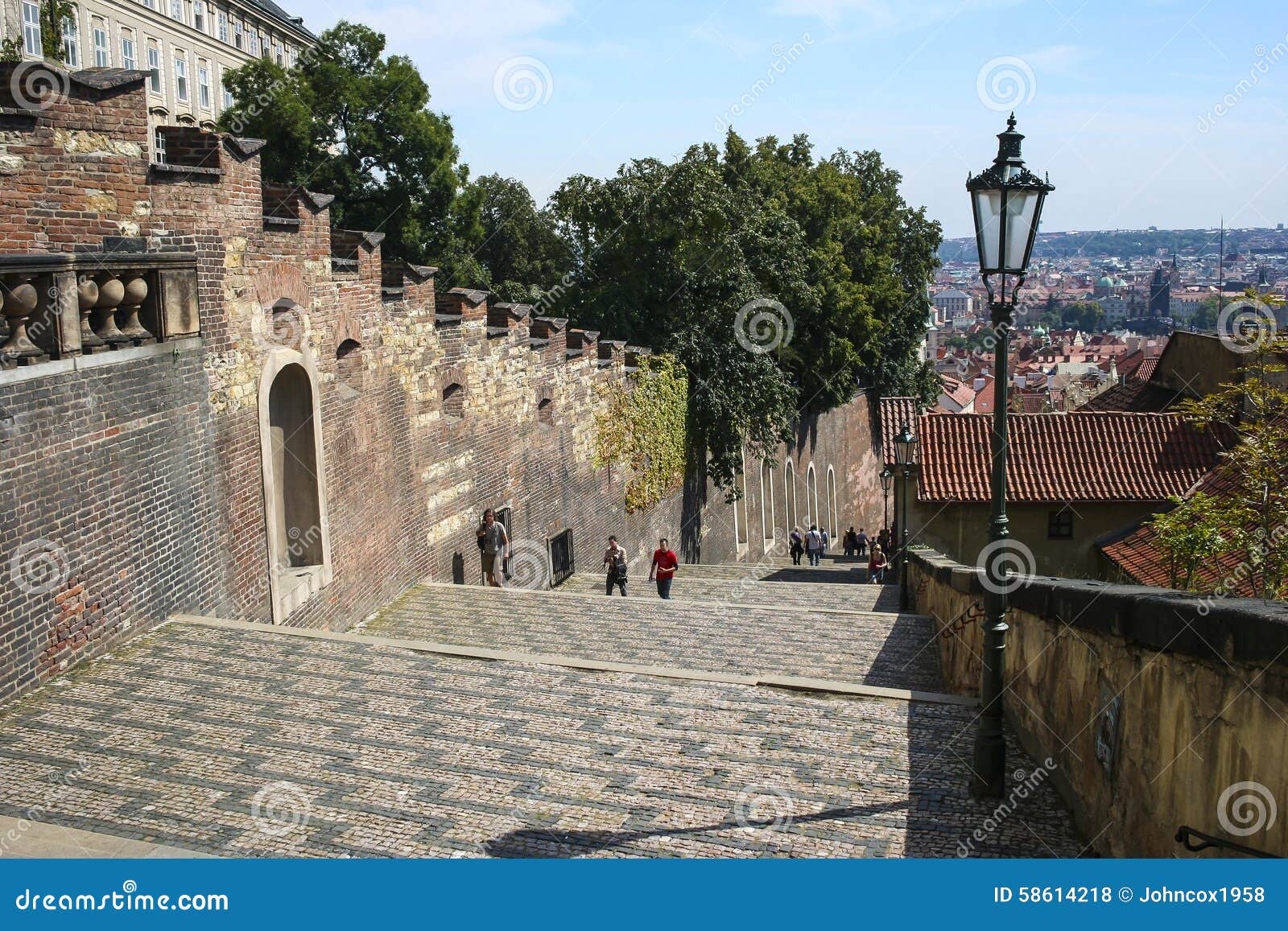 The Castle Steps in the City of Prague. Editorial Stock Photo - Image ...