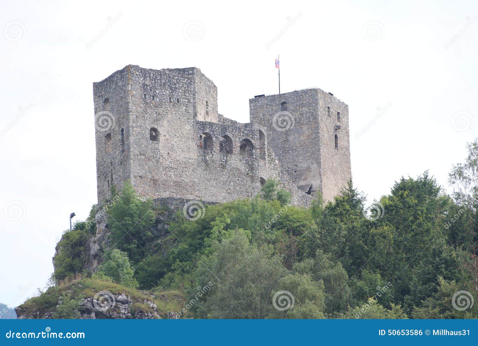 Castle Strecno stock photo. Image of medieval, travel - 50653586