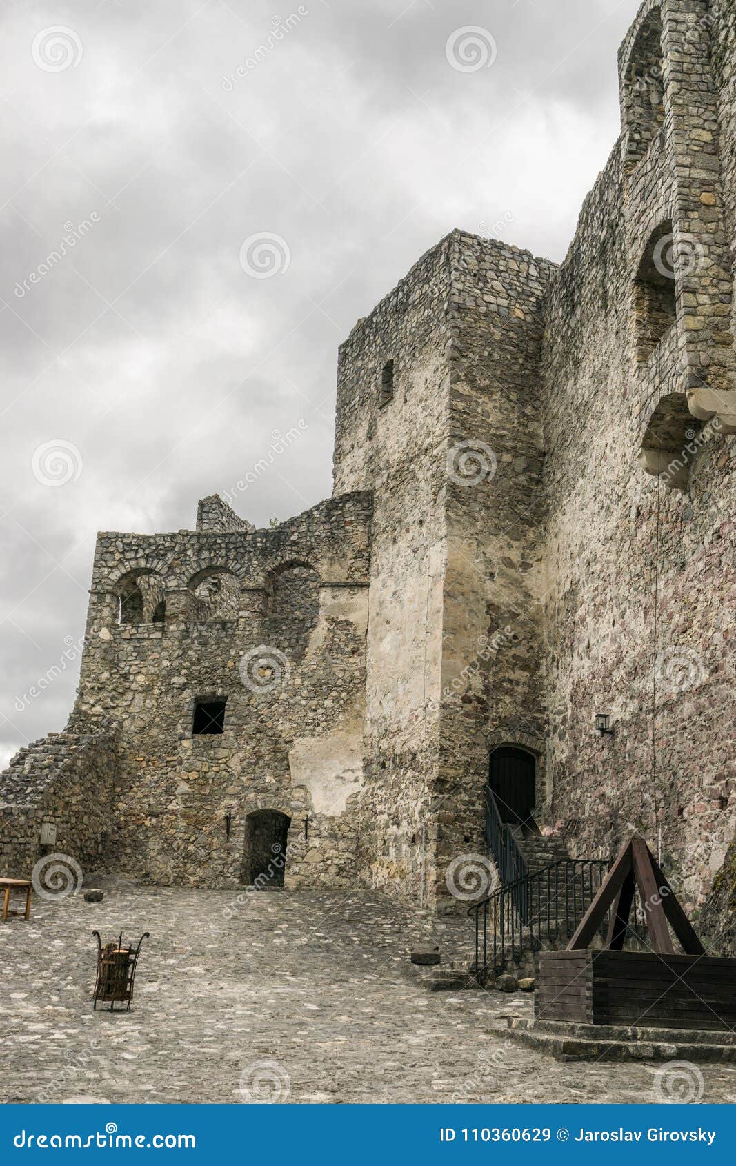 Castle yard stock image. Image of slovak, history, historic - 110360629