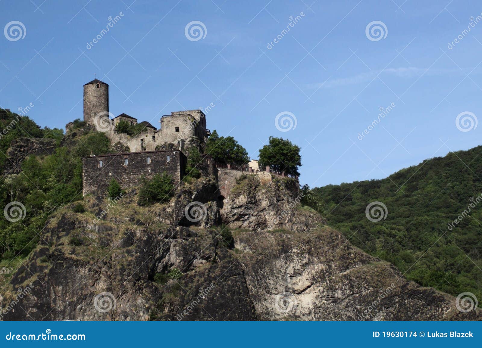 Castle Strekov stock photo. Image of usti, rock, ancient - 19630174