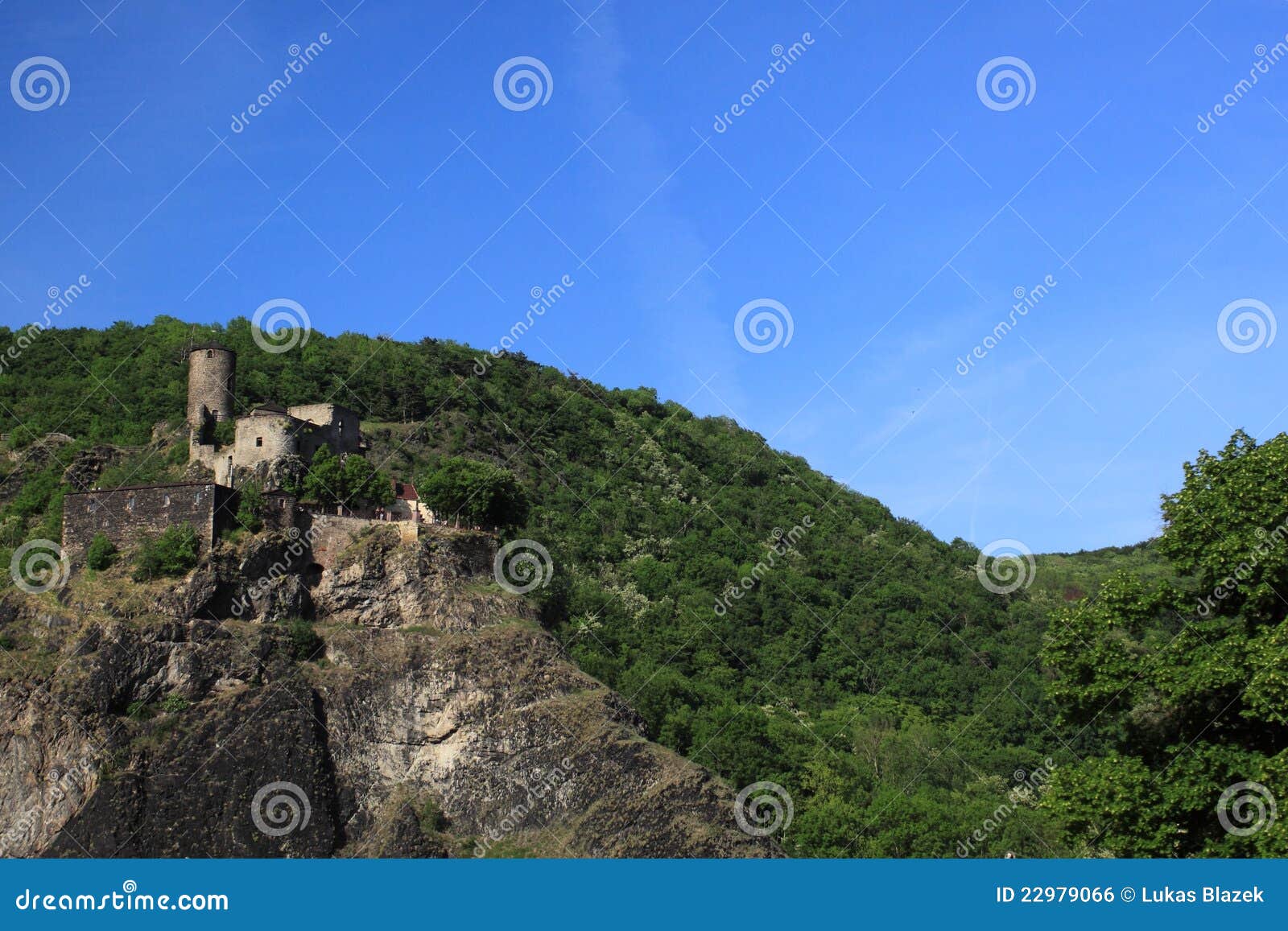Castle Strekov stock photo. Image of stronghold, towering - 22979066