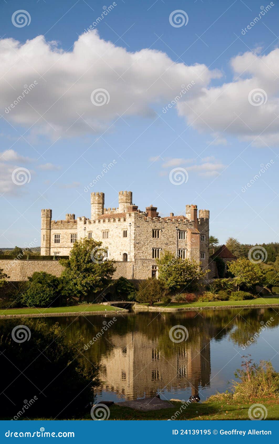 Castle in the summer stock image. Image of landmark, river - 24139195