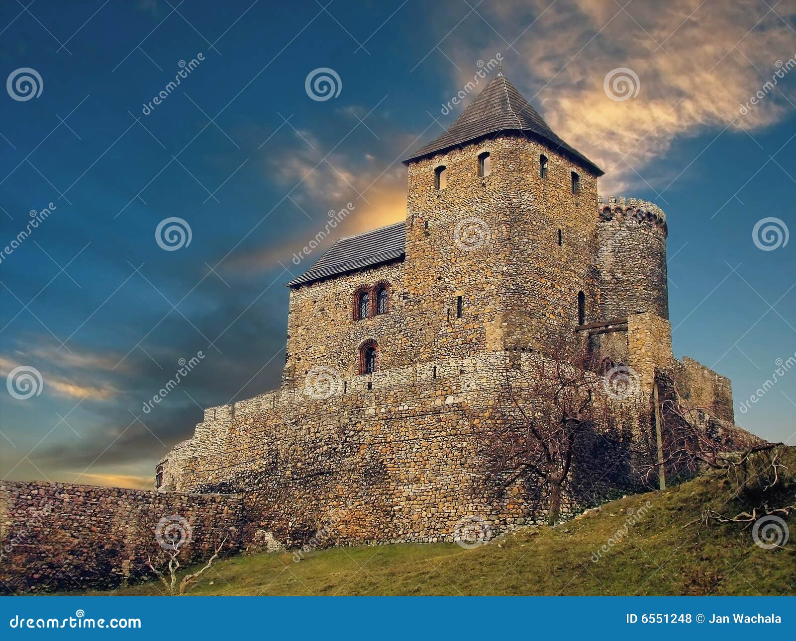 Castle Sunset stock photo. Image of green, travel, huge - 6551248