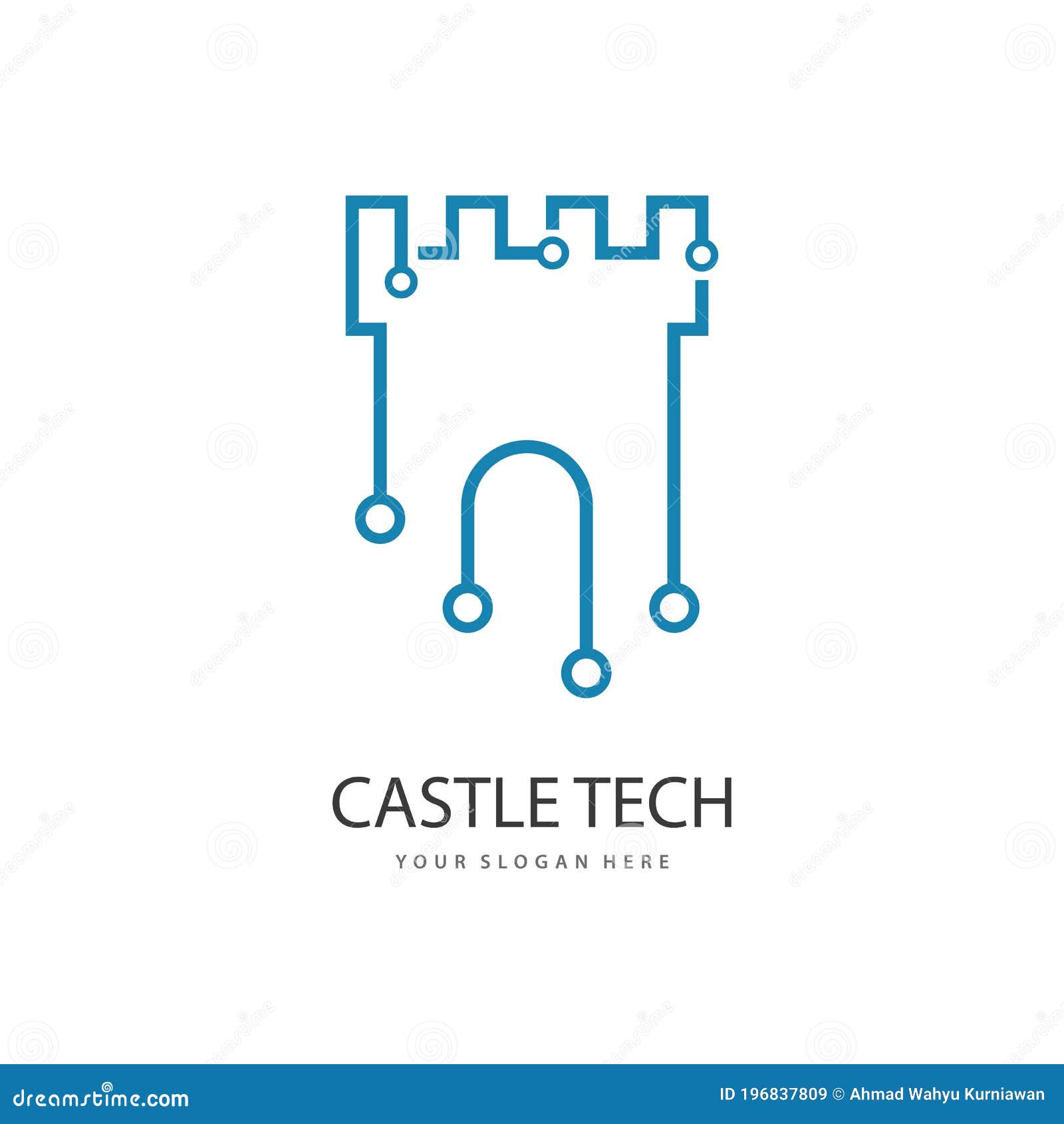 Castle tech stock vector. Illustration of software, knight - 196837809