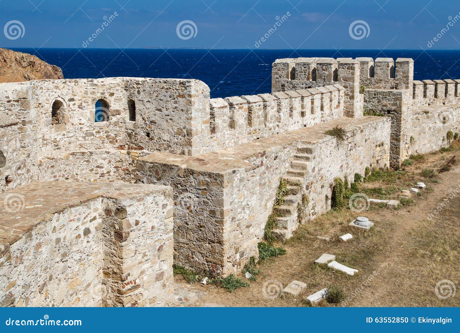 Castle of Tenedos stock photo. Image of historical, tenedos - 63552850