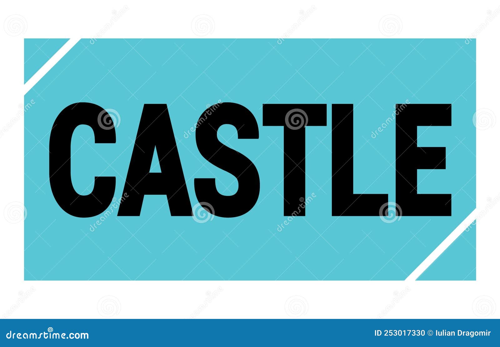 CASTLE Text Written on Blue-black Stamp Sign Stock Illustration ...