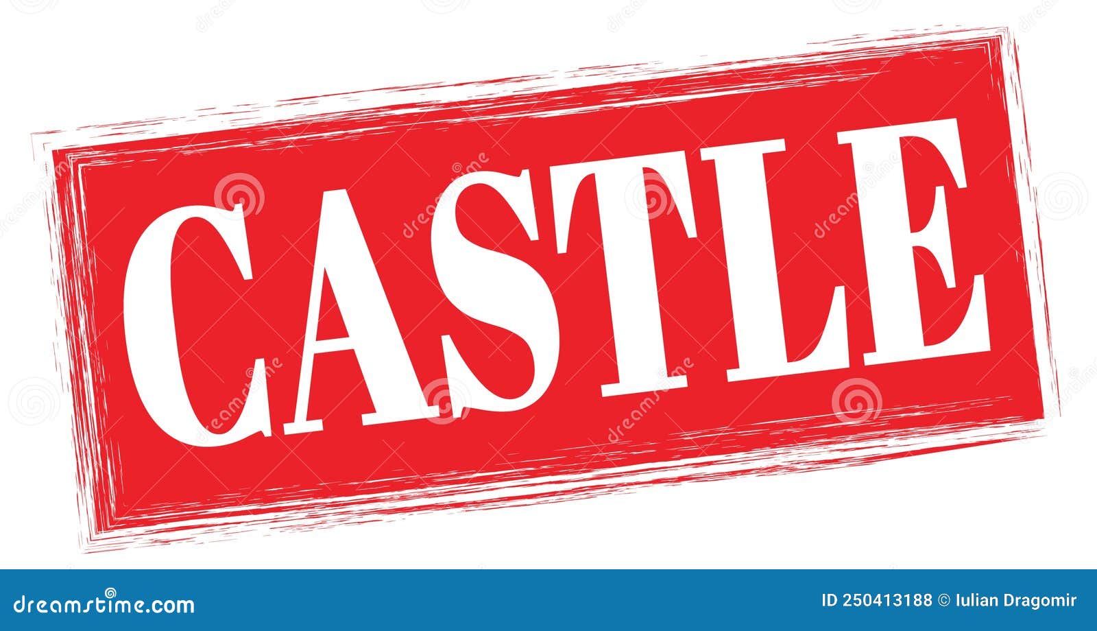 CASTLE Text Written on Red Stamp Sign Stock Illustration - Illustration ...