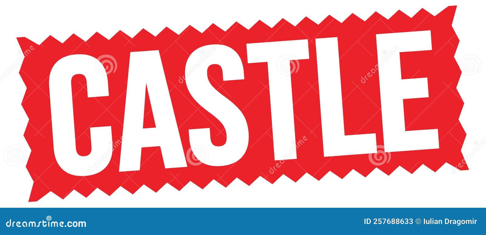 CASTLE Text Written on Red Stamp Sign Stock Illustration - Illustration ...
