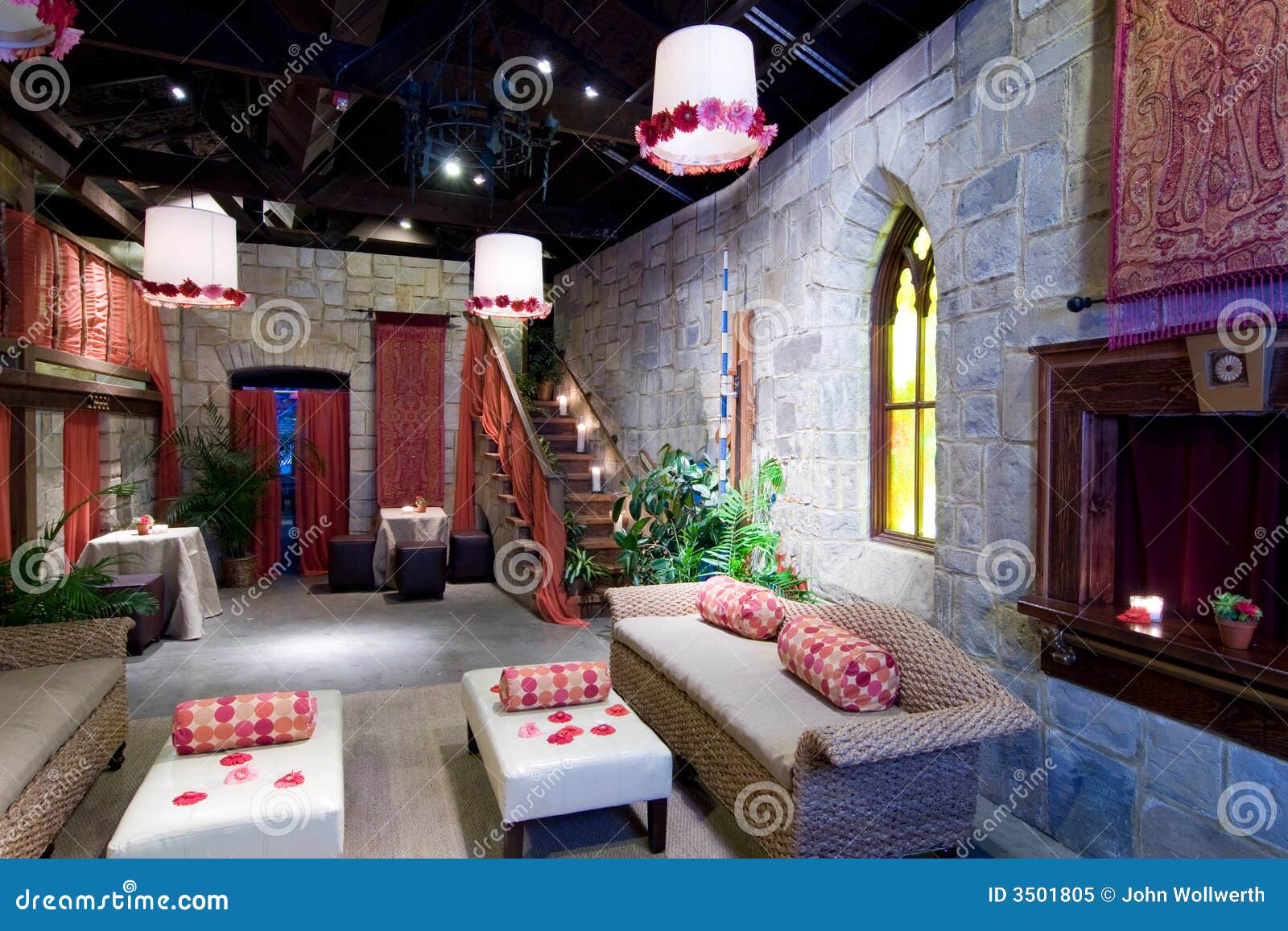 Castle theme lounge stock image. Image of remodel, light - 3501805