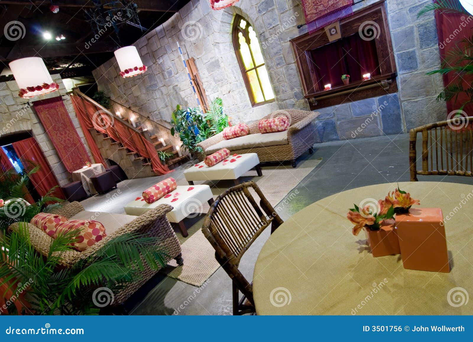 Castle theme restaurant stock photo. Image of mood, concrete - 3501756