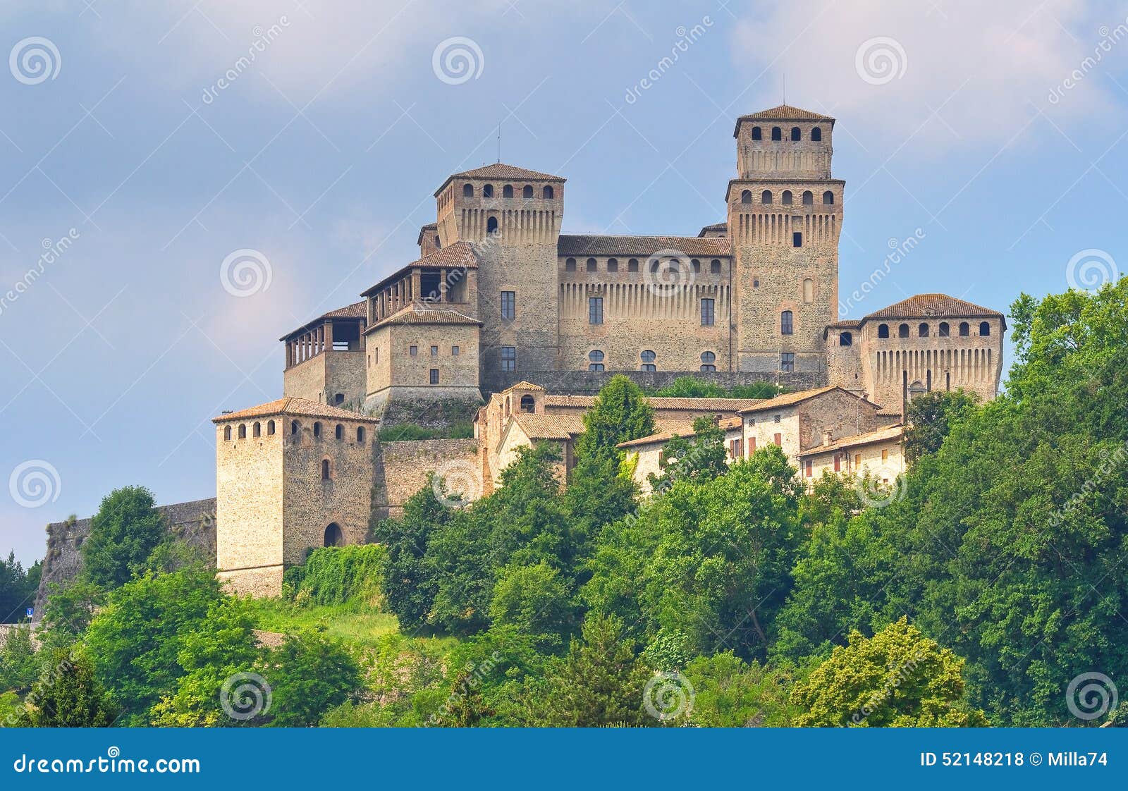 Castle of Torrechiara. Emilia-Romagna. Italy Stock Photo - Image of ...