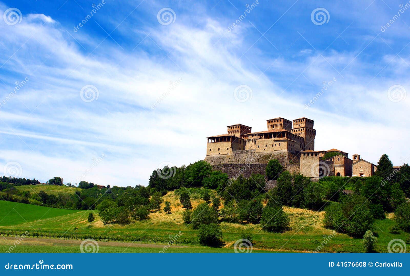 Castle of Torrechiara stock photo. Image of walls, fief - 41576608