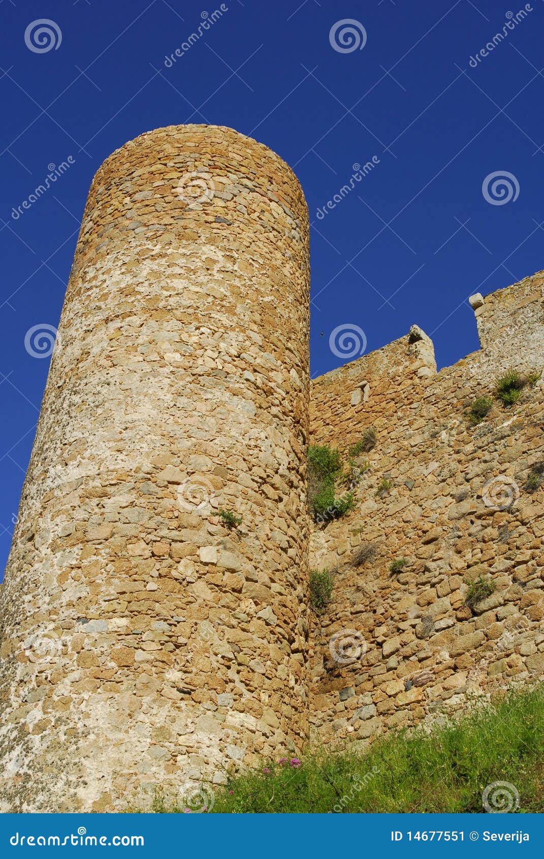 Castle in Tossa De Mar stock image. Image of fortress - 14677551