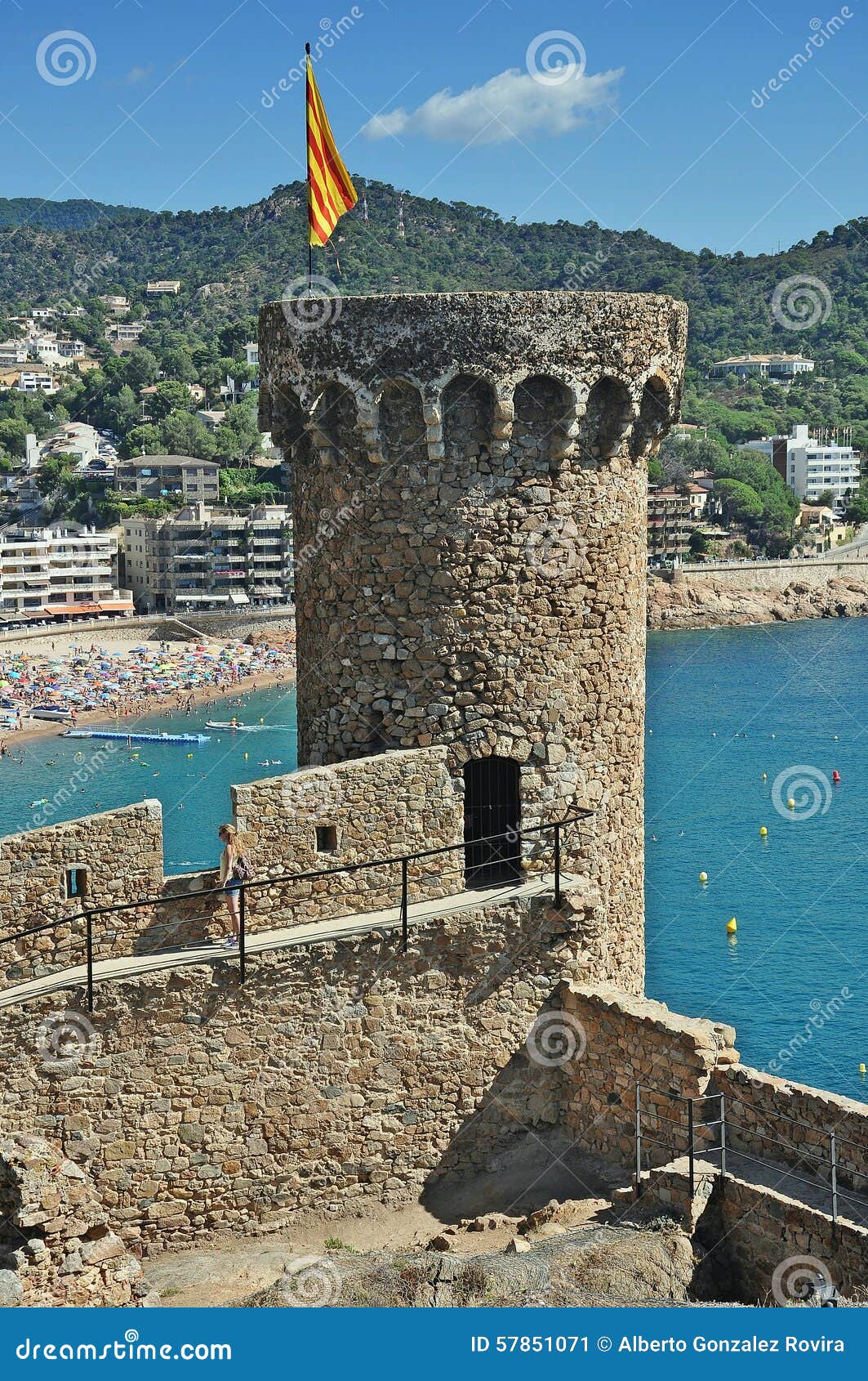Castle of Tossa de Mar editorial photo. Image of panoramic - 57851071