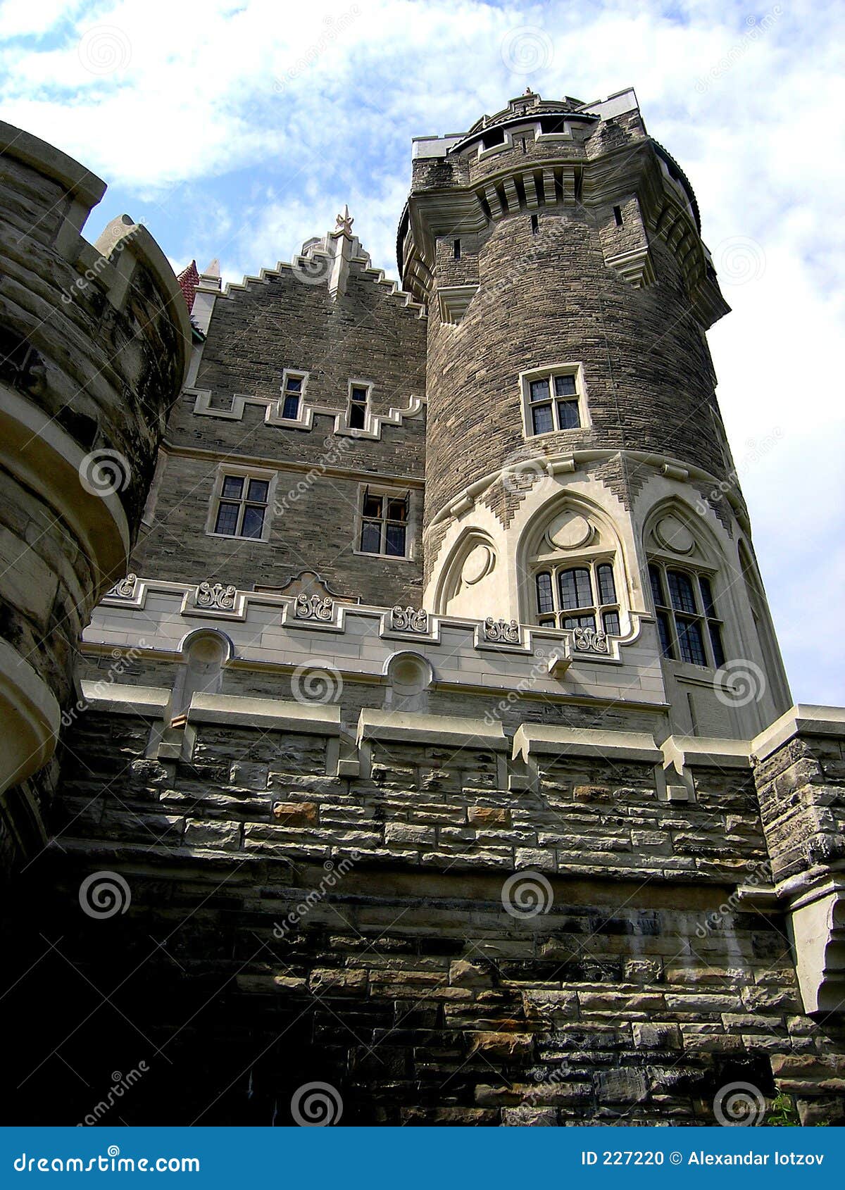 The castle tower. stock photo. Image of balcony, tile, plaster - 227220