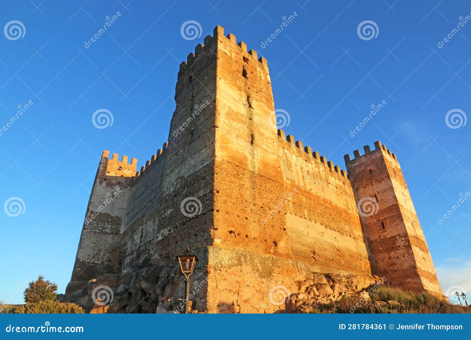 Castle Tower in Bailen, Spain Stock Image - Image of wall, spain: 281784361