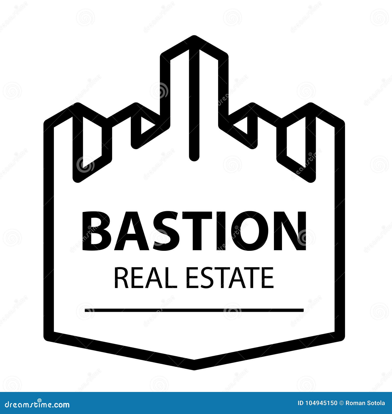 Castle Tower Bastion Symbol Vector Stock Vector - Illustration of ...