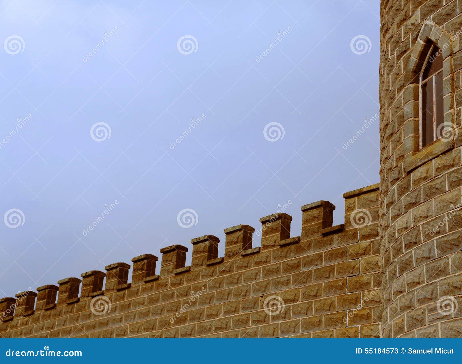 Castle Tower and Battlements Stock Image - Image of fortified ...