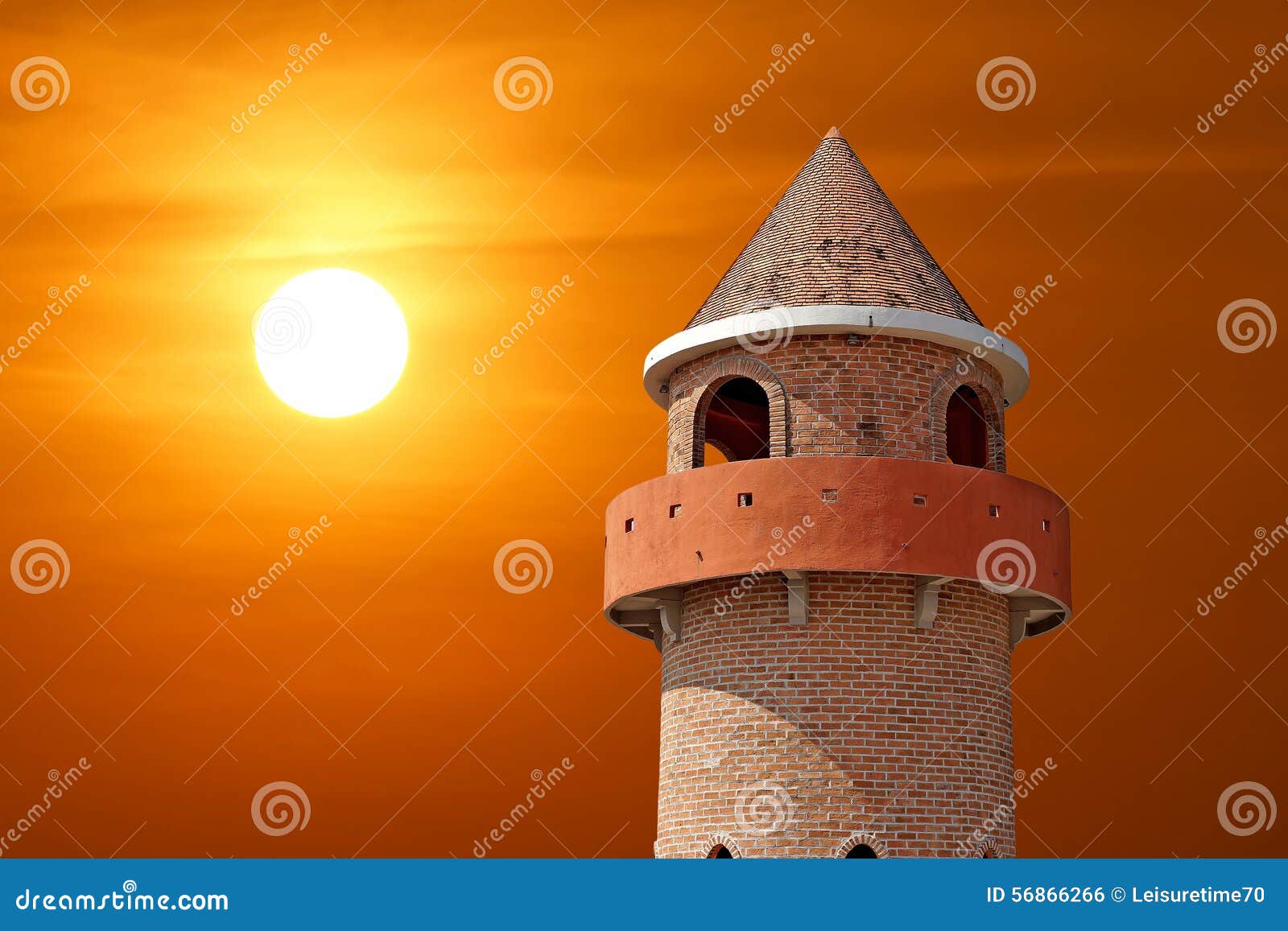 Castle Tower with Beautiful Sky Background Stock Photo - Image of stone ...