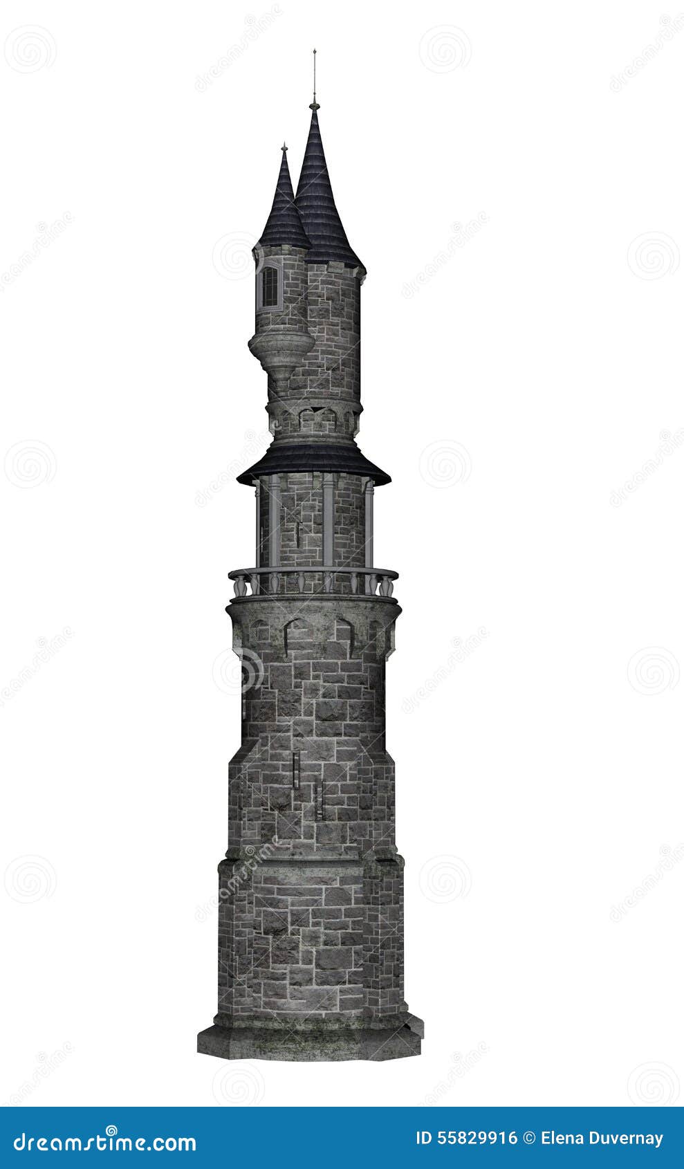 Old Castle Tower Vector Illustration, Stone Medieval Cartoon Fortress ...