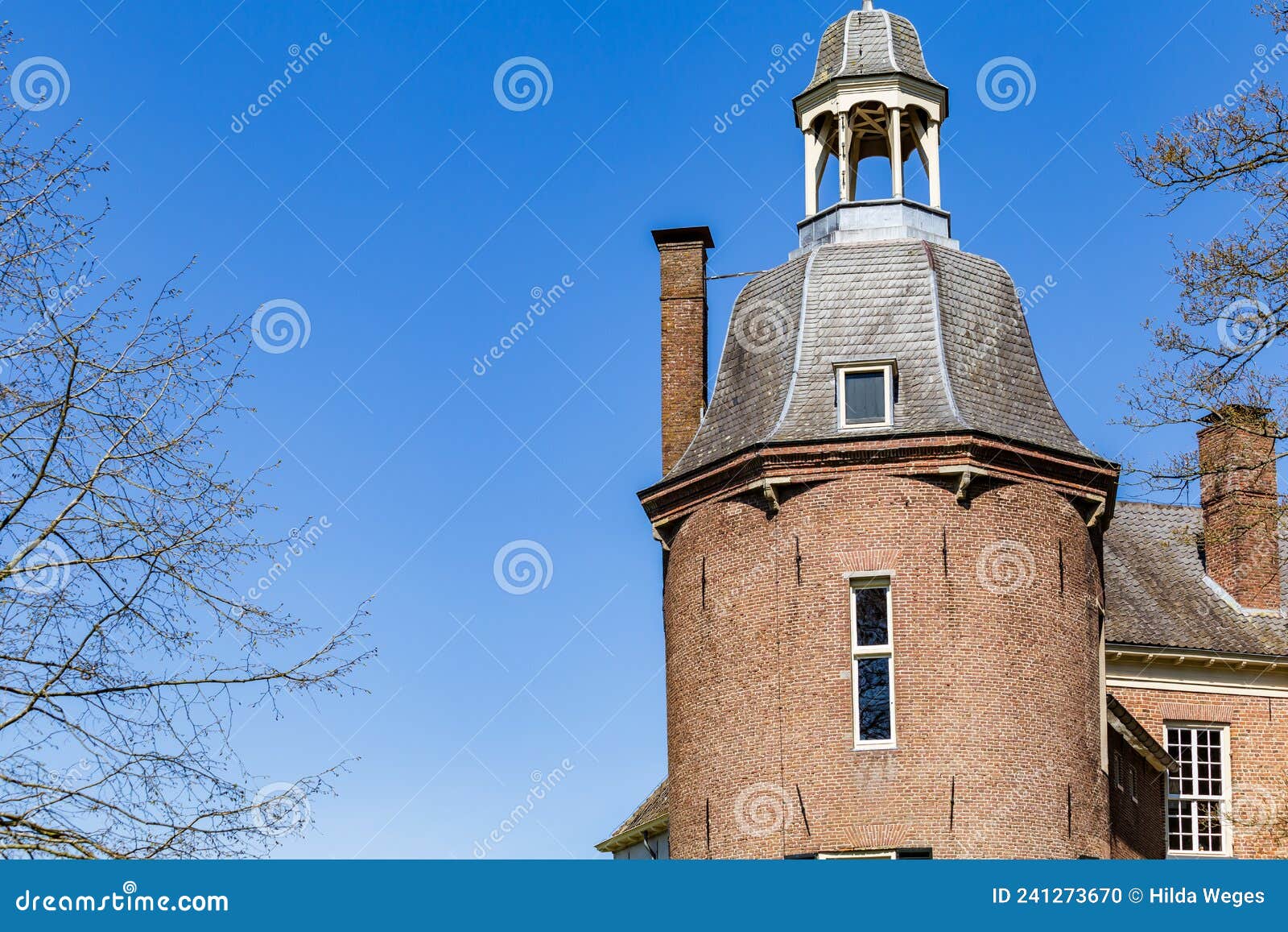 Castle Tower in Front of Blue Sky Stock Photo - Image of history ...