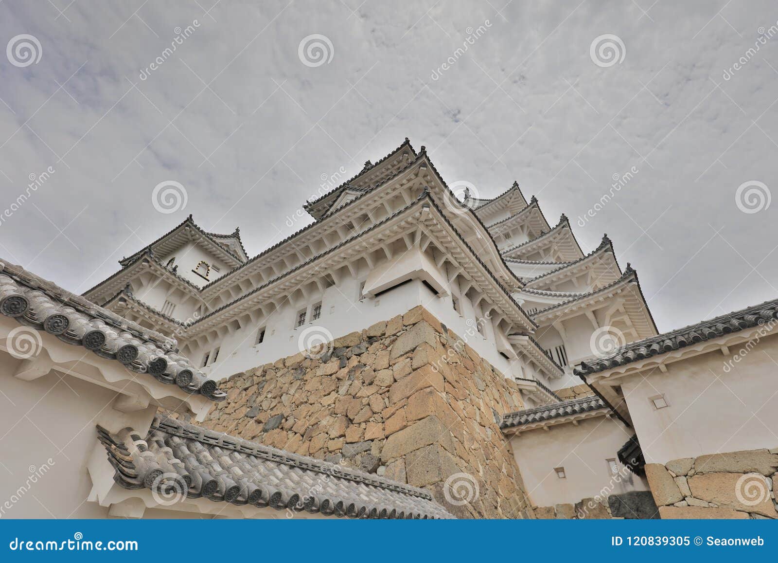 The Castle Tower of Himeji Castle Japan Stock Image - Image of horyuji ...