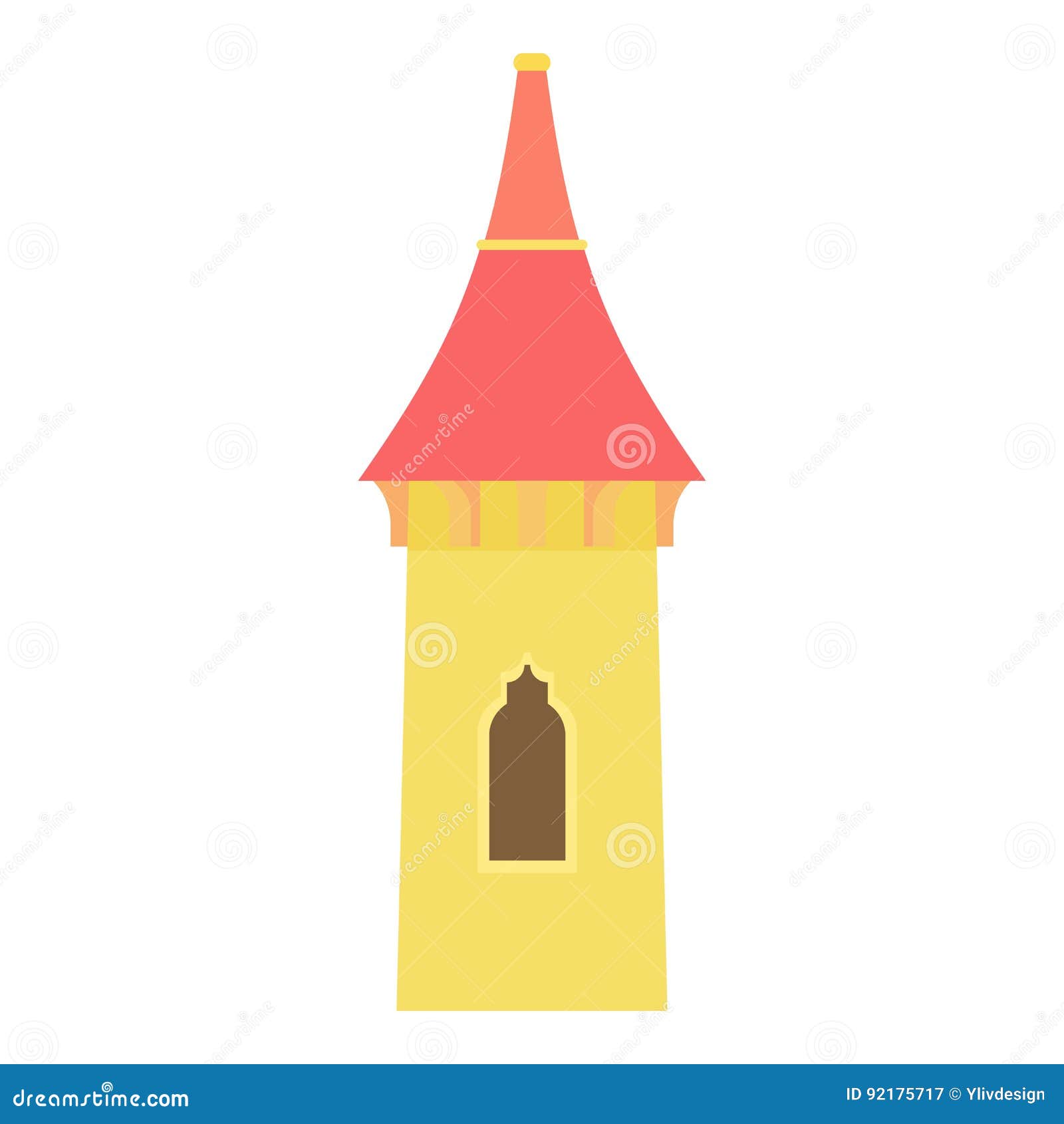 Castle Tower Icon, Cartoon Style Stock Vector - Illustration of kingdom ...