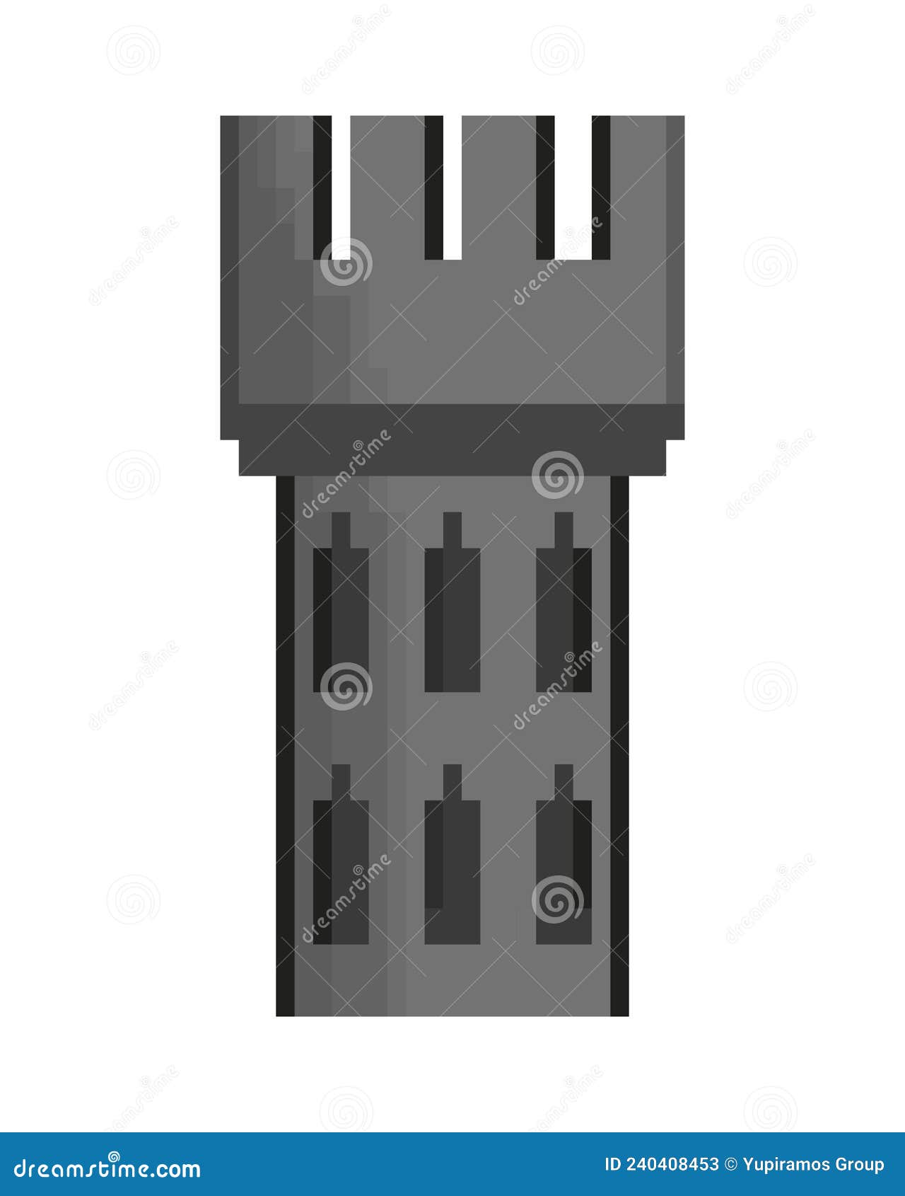 Castle tower pixel stock vector. Illustration of cartoon - 240408453
