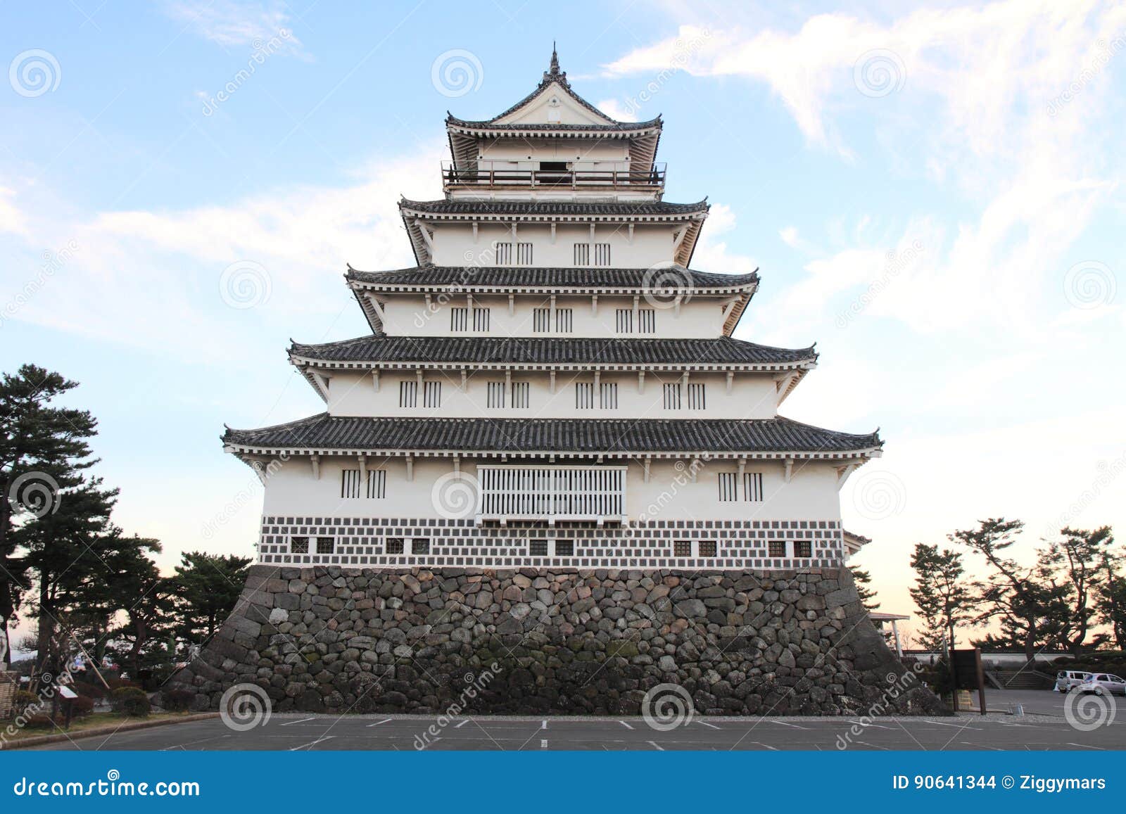 Castle Tower of Shimabara Castle in Nagasaki Stock Photo - Image of ...